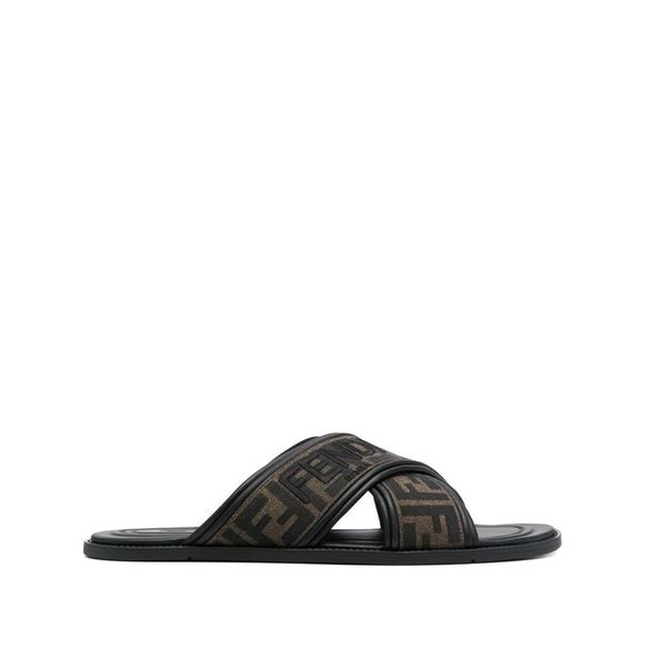Fendi | Shoes | Fendi Ff Jacquard Fabric Slides | Poshmark
